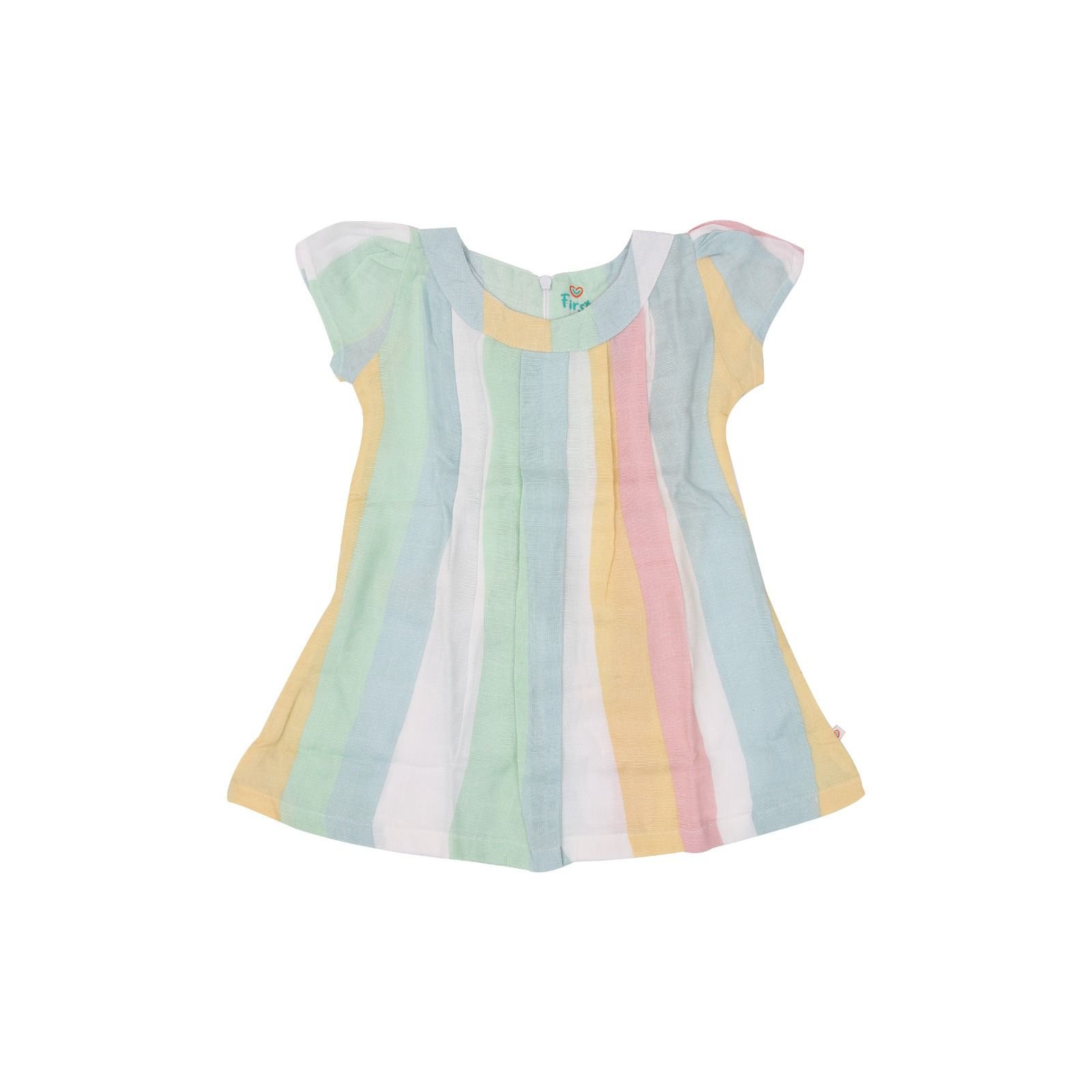 Tri Colour-Puff Hand Frock - My Mini Buds